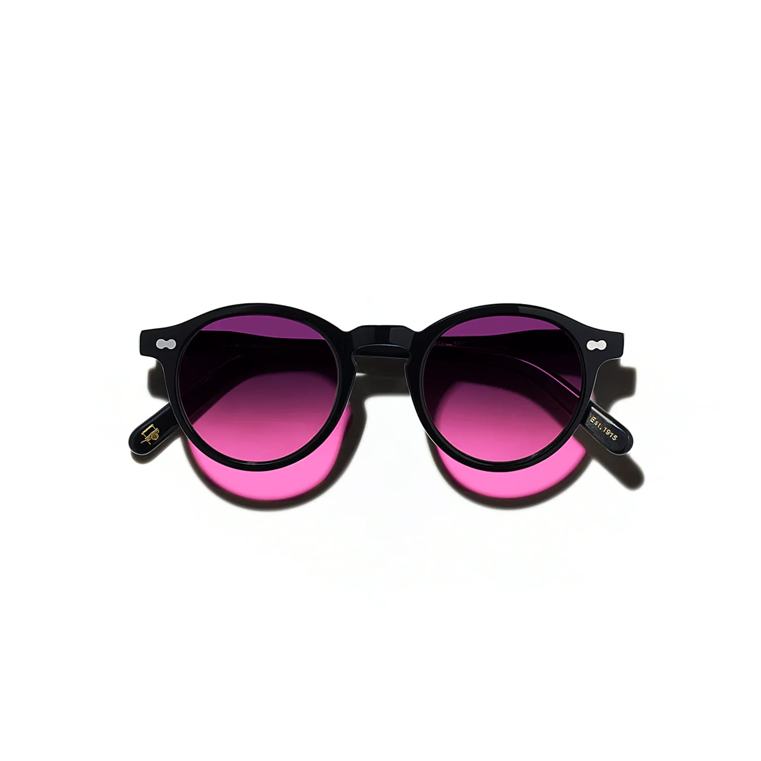 MOSCOT Miltzen Black with Custom Made Tints Purple Nurple