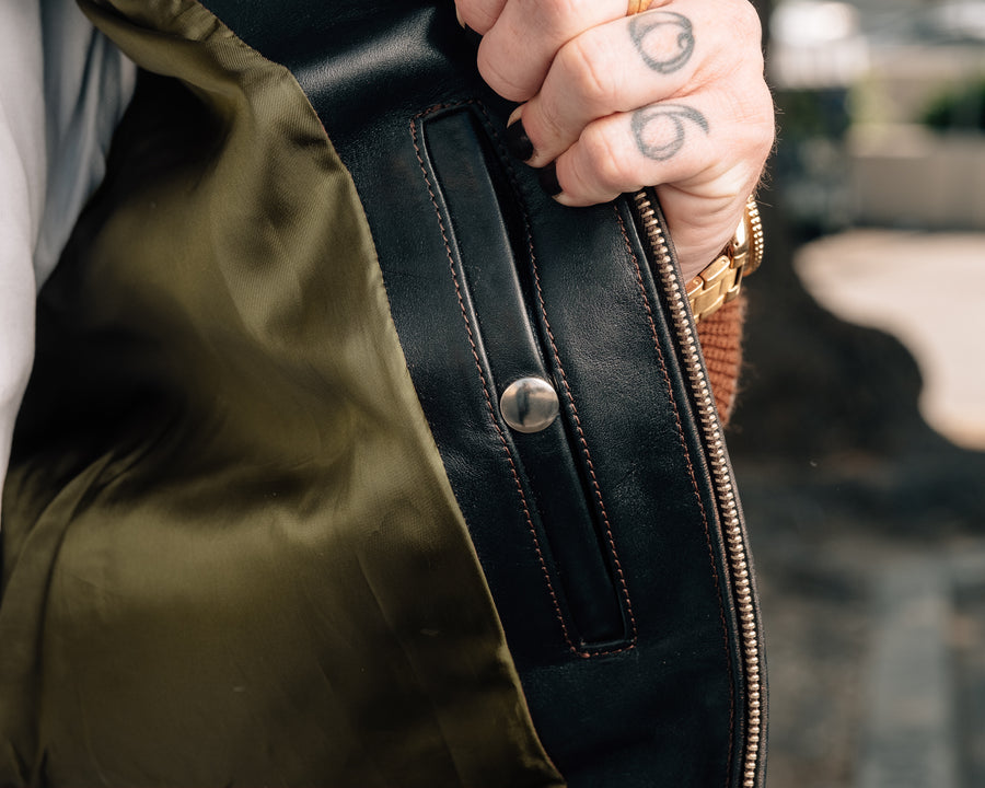 Double Helix x Snake Oil Provisions Virgil G-1 Flight Jacket Black Tea